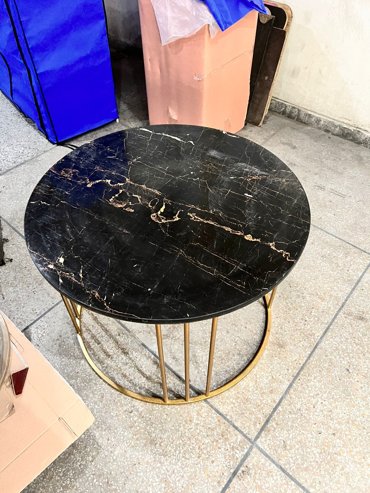 Round Center table Marble Texture Top Coffee table Large Table Dining ...