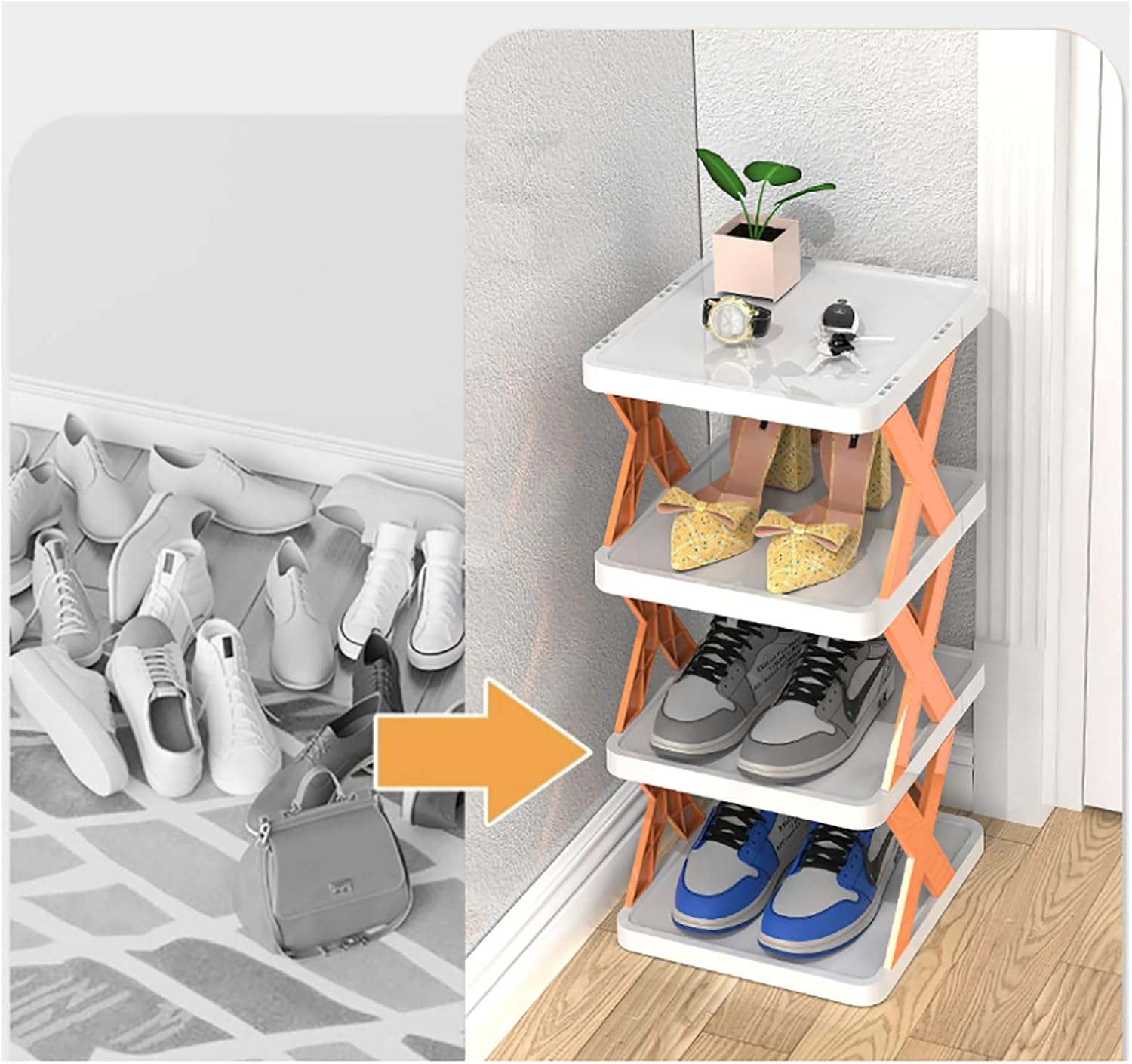 4,5,6 Layer Shoe Rack Multifunctional Book Rack Accessories Rack for ...