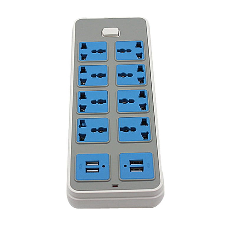 Strip Surge Protector with 4 USB and 8 Outlets Ports 6.5 Feet Extension ...