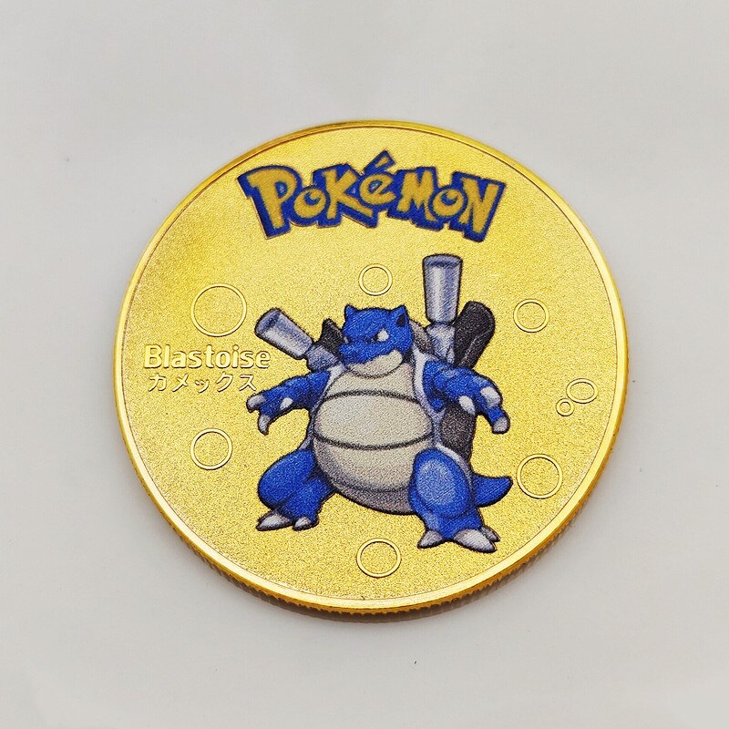 Golden Pokemon Coins Metal Pikachu Coins Charizard Mewtwo Pikachu Metal ...