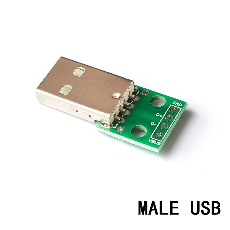 5pcs Micro Mini USB USB A Male USB 2.0 3.0 A Female USB B Connector Interface to 2.54mm DIP ...