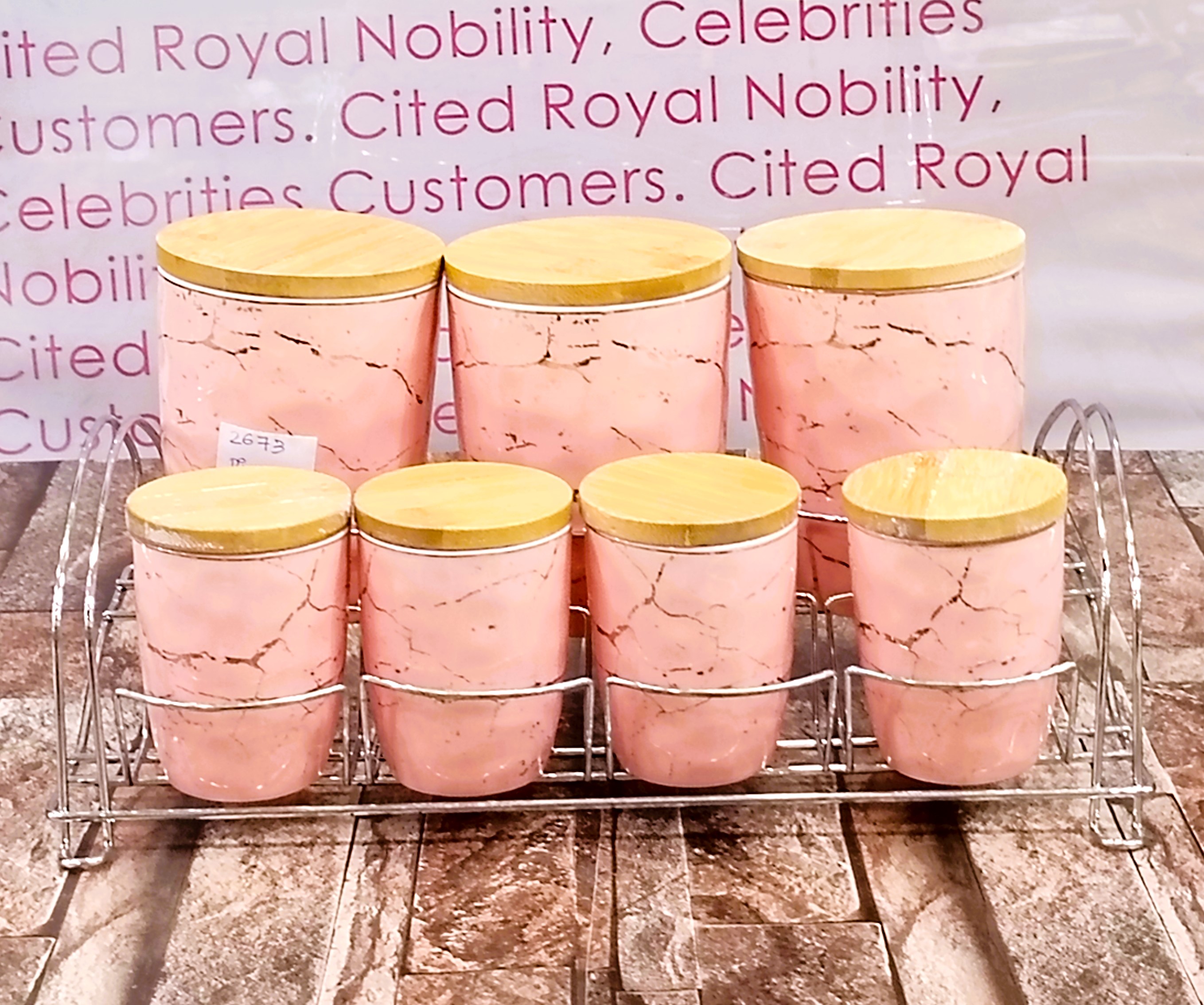 7-Piece Airtight Ceramic Canister Set with 3 Large and 4 Small ...