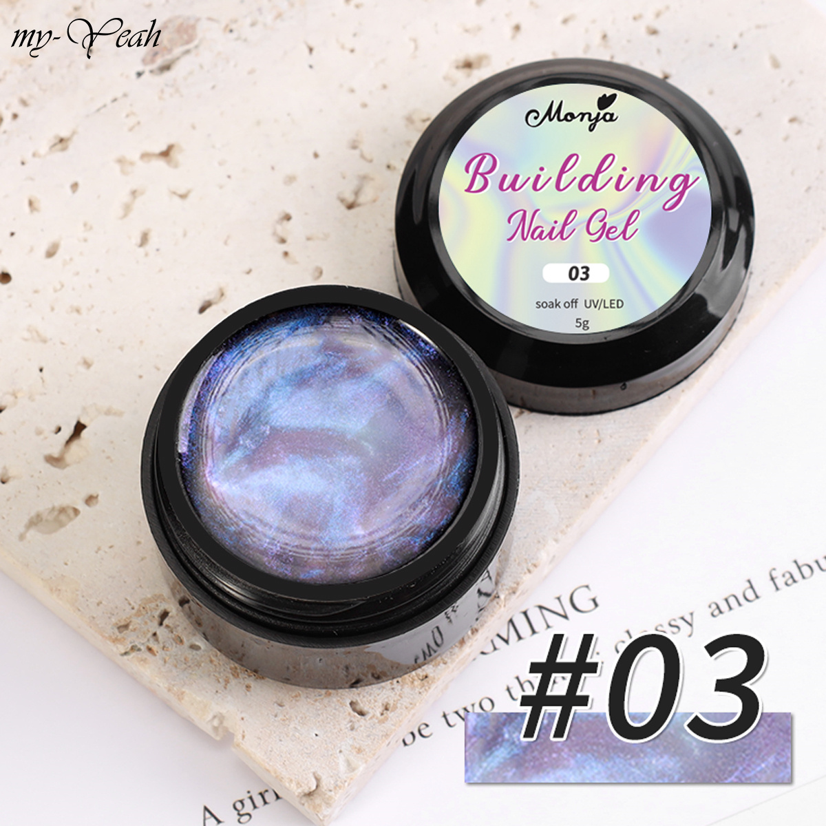 Myyeah 5g Aurora Nail Art Solid Extension Gel Non-stick Hand Glue Easy ...