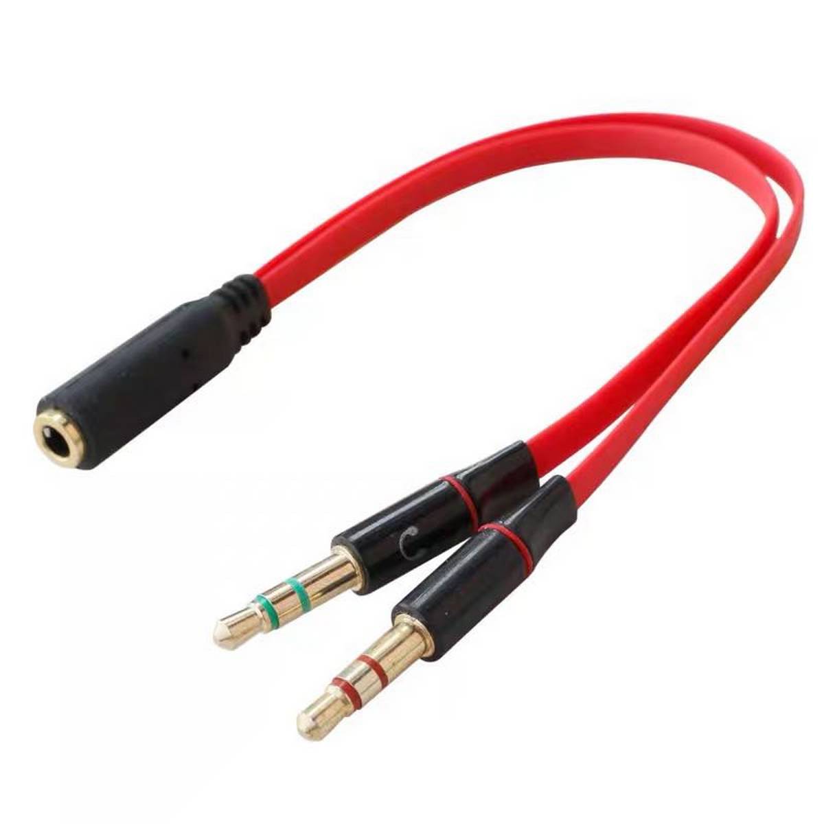 (Each) Audio Stereo Plug 3.5mm 1 Male to 2 Female Adapter Cable Spliter ...