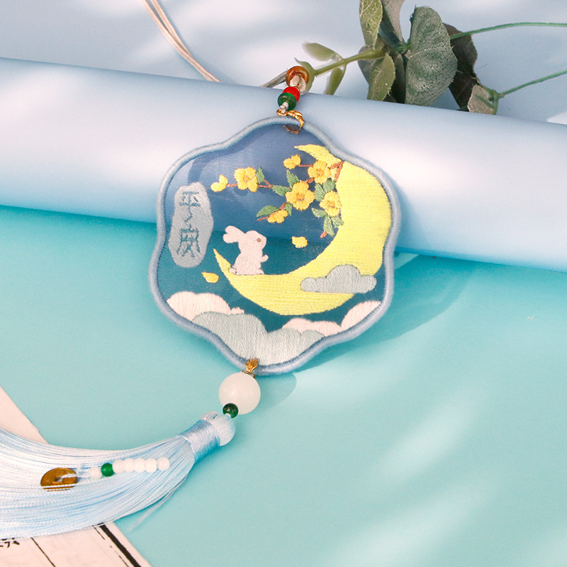 Handmade Embroidered Amulet DIY Needlework Easy Embroidery Kit Sewing ...