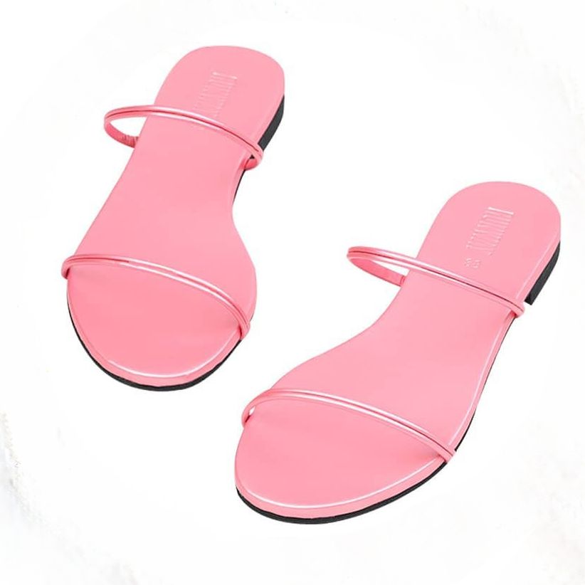 RUNWAY Pink Strappy Slides | Daraz.pk