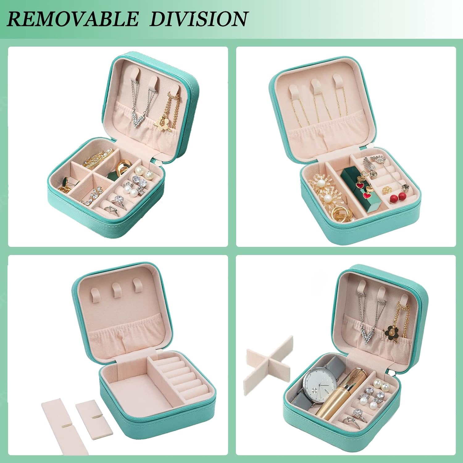 WANTER Jewelry Box, Mini Portable Jewelry Organizer Box, Ear Rings ...