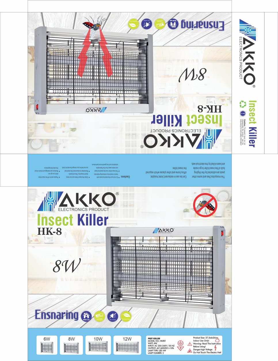 220V 6W/8W/10W/12W Mosquito Killer Lamp LED Lamp Insect Killer Bug ...