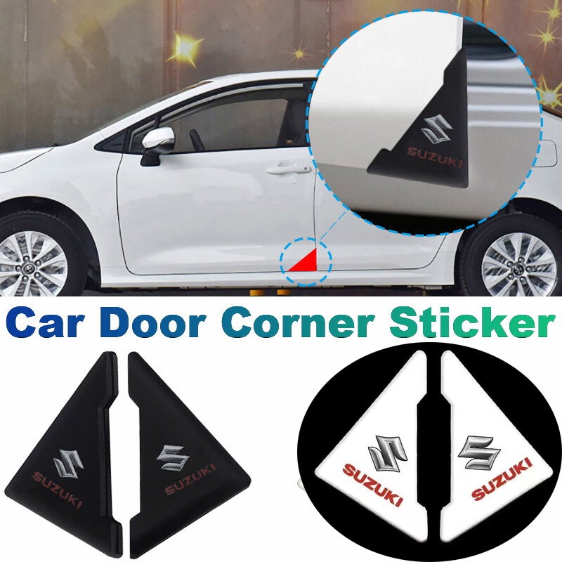 2 pieces of car front door corner anti-collision sticker PVC car door ...