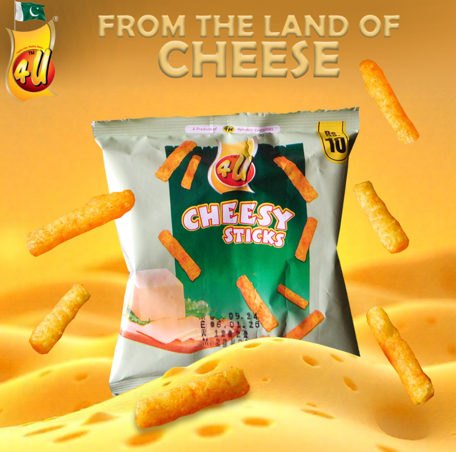 4U Cheesy Sticks & Corn Sticks Mini Packs – Crunchy, Cheesy Snacks for ...