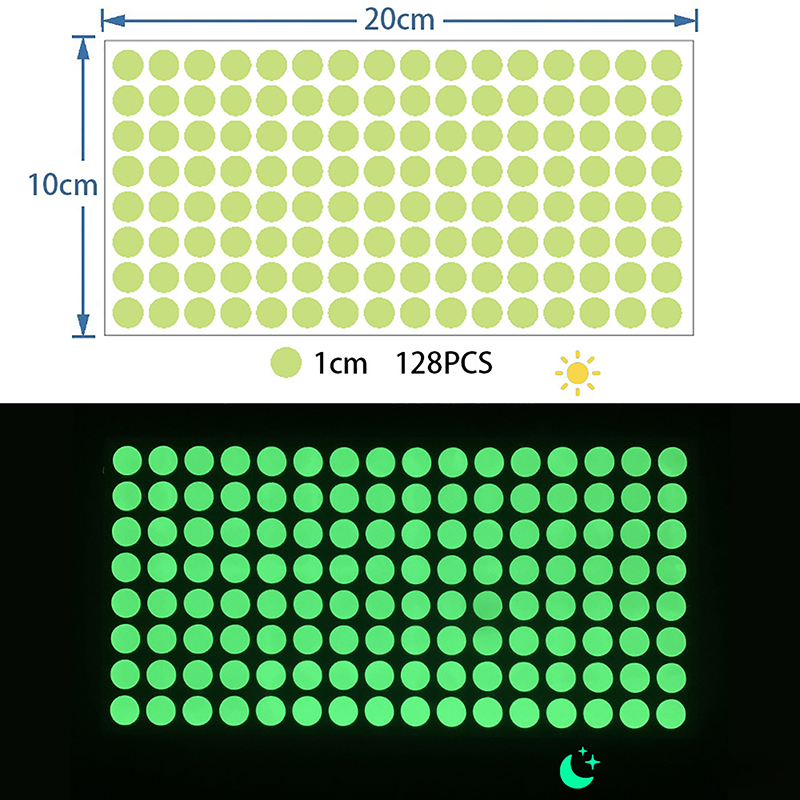 Luminous Glow In The Dark Star Round Dot Wall Stickers DIY Room Decor ...