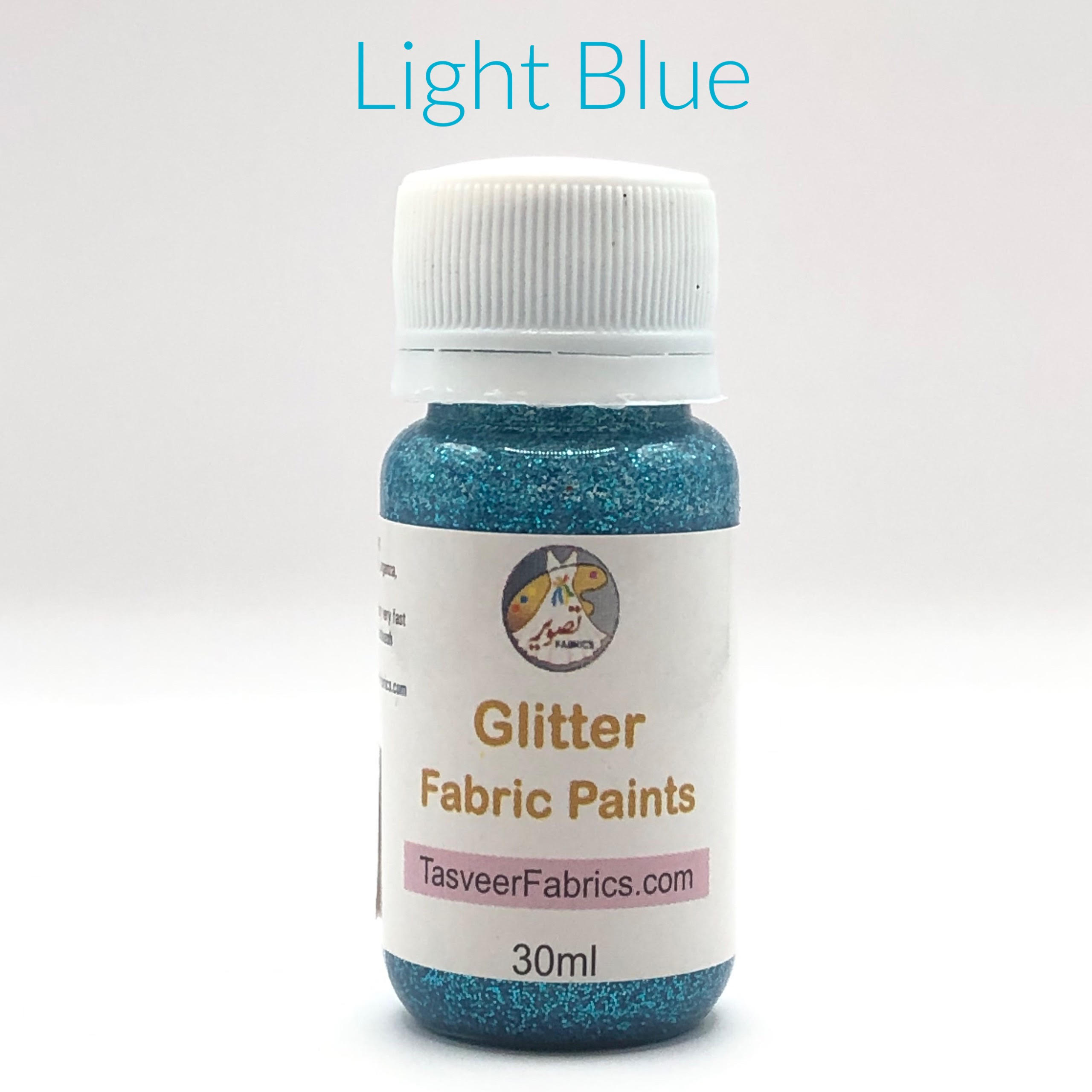 Glitter Fabric Paints tasveer fabrics - 30 ml bottle gives glitter ...