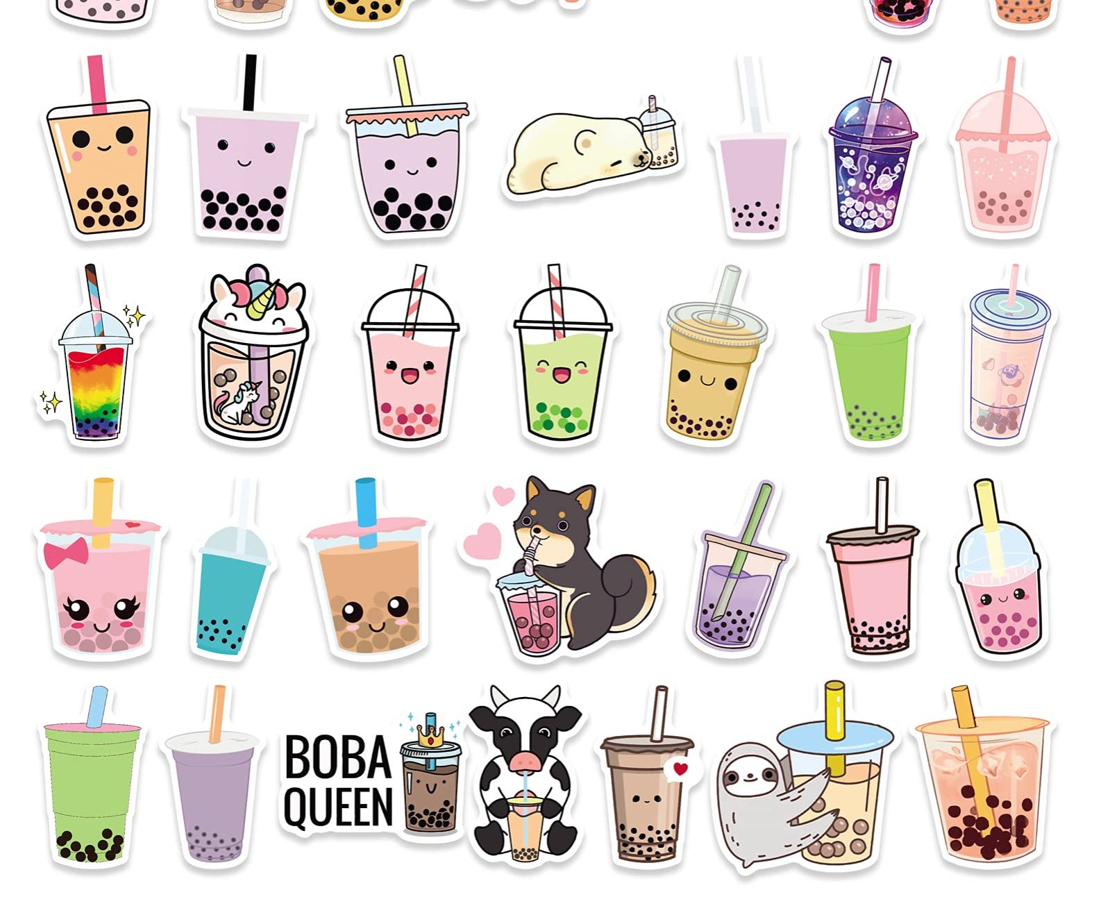 Funny Juice glasses Stickers for Mobile - For laptop - Cute Kawai ...