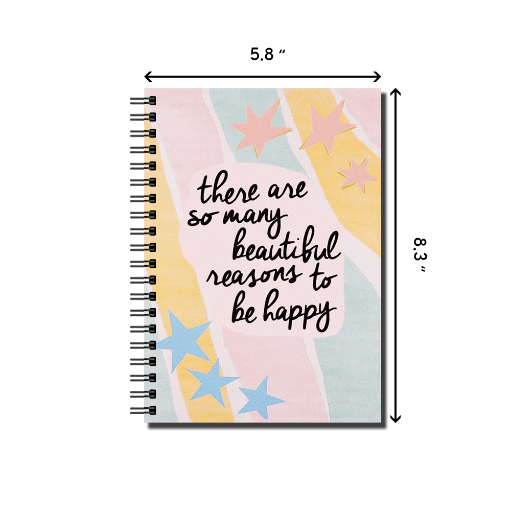MyKitab - To Be Happy Spiral NoteBook A5 & A4 150 pages|Notebook for ...