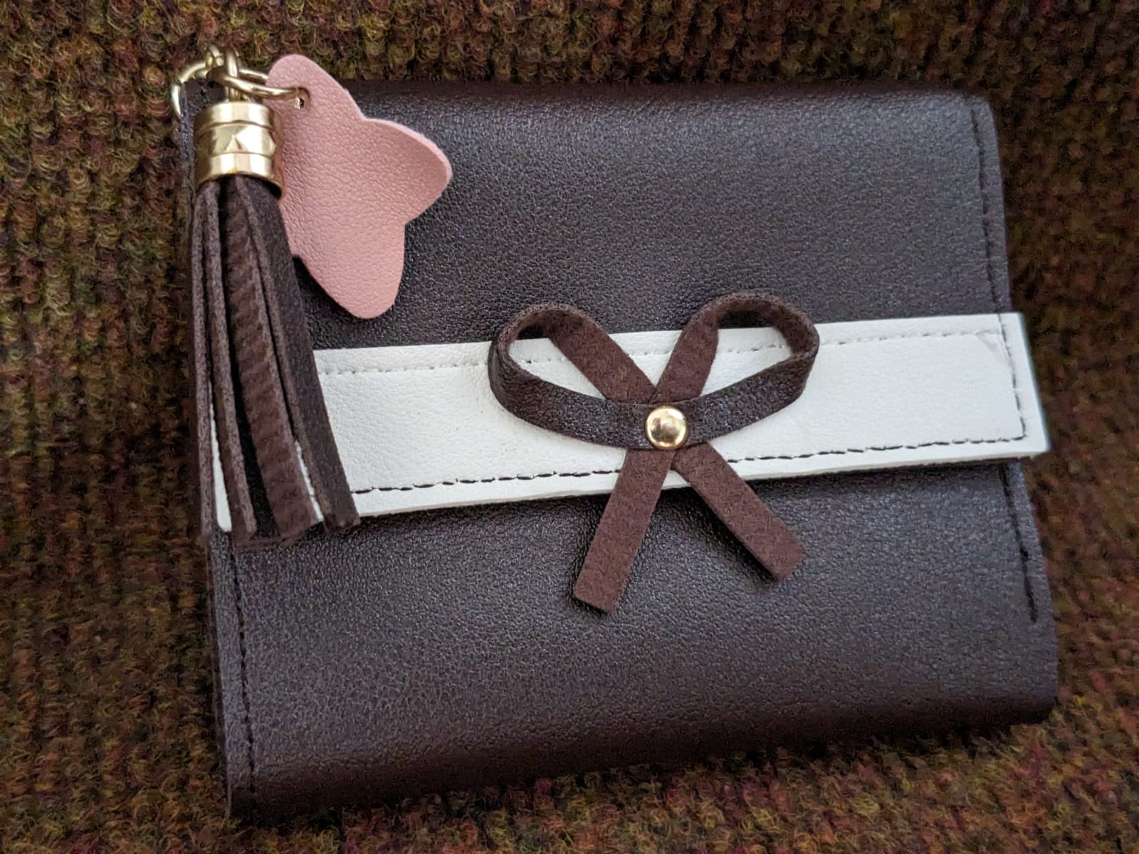 Mini Trifold Wallet for Girls and Women, PU Leather, Zip Closure ...