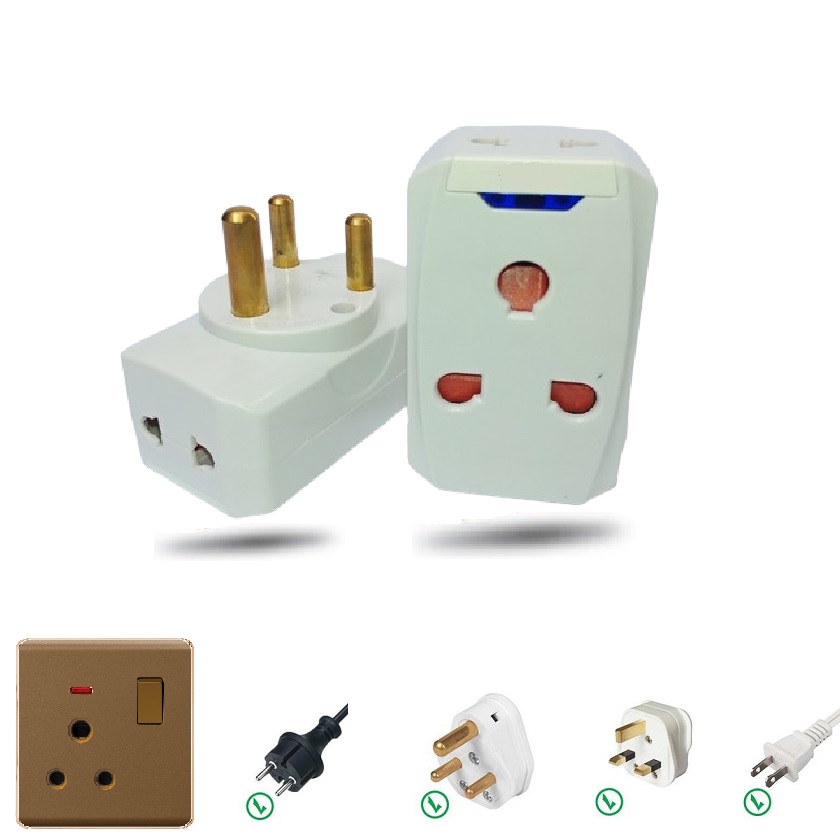 15A 3 Pin Multi Plug Power Plug Adapter Type M Plug Socket With Safety ...
