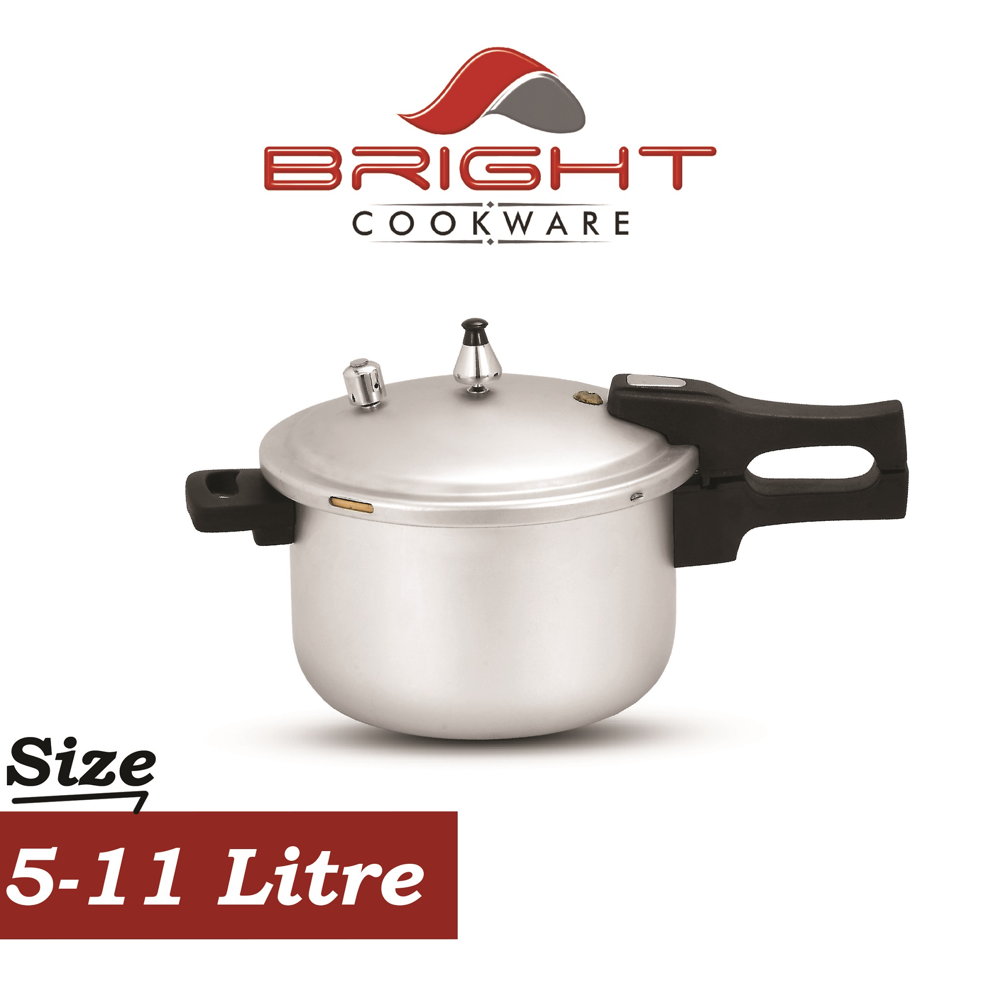 BRIGHT - Anodized Pressure Cooker - 5 Litre to 11 Litre | Daraz.pk