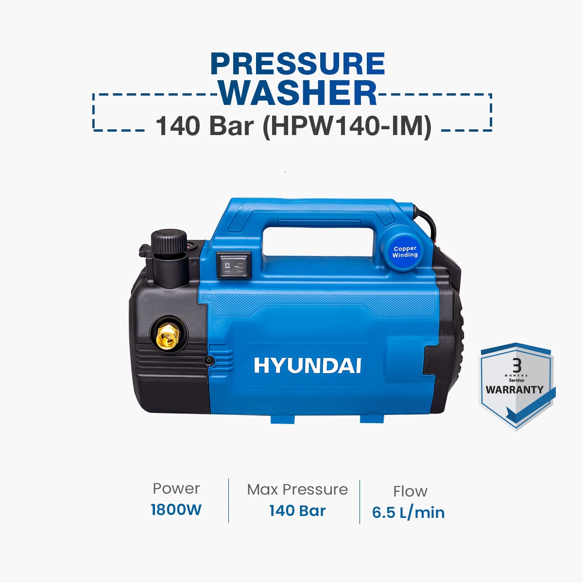 Hyundai Pressure Washer 140 Bar (HPW140-IM) INDUCTION MOTOR | Daraz.pk