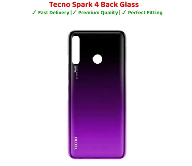 Tecno Spark 4 Back Battery Cover Rear Door Housing Case , Back Panel ...