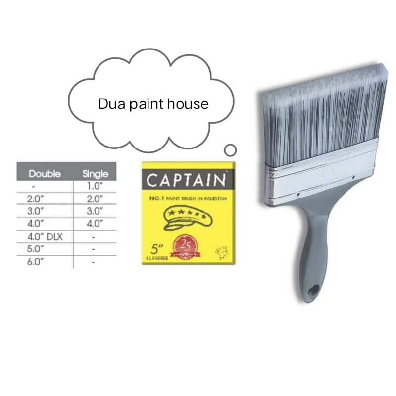 Captain paint brush 5" Universal brush Easy grip | Daraz.pk