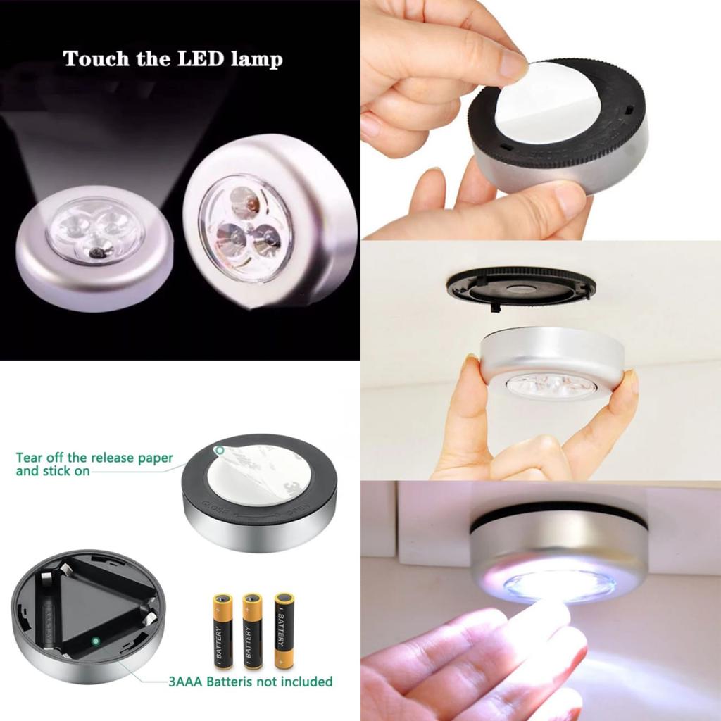 Mini LED Touch Lamp Kitchen Cabinet Light LED Night Light Sensor ...
