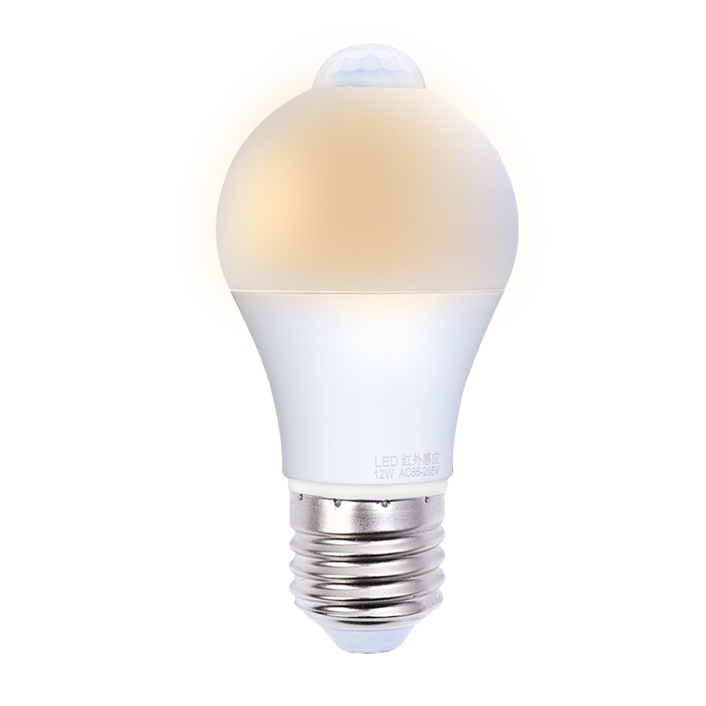 【VisioN Shop】E27 PIR Motion Sensor Lamp 12W LED Bulb with Motion Sensor ...