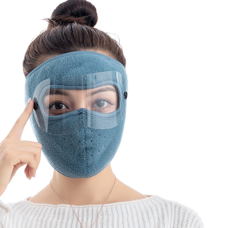Full Face Cycling Ear Protection Mask Goggles Cold Wind And Dust ...