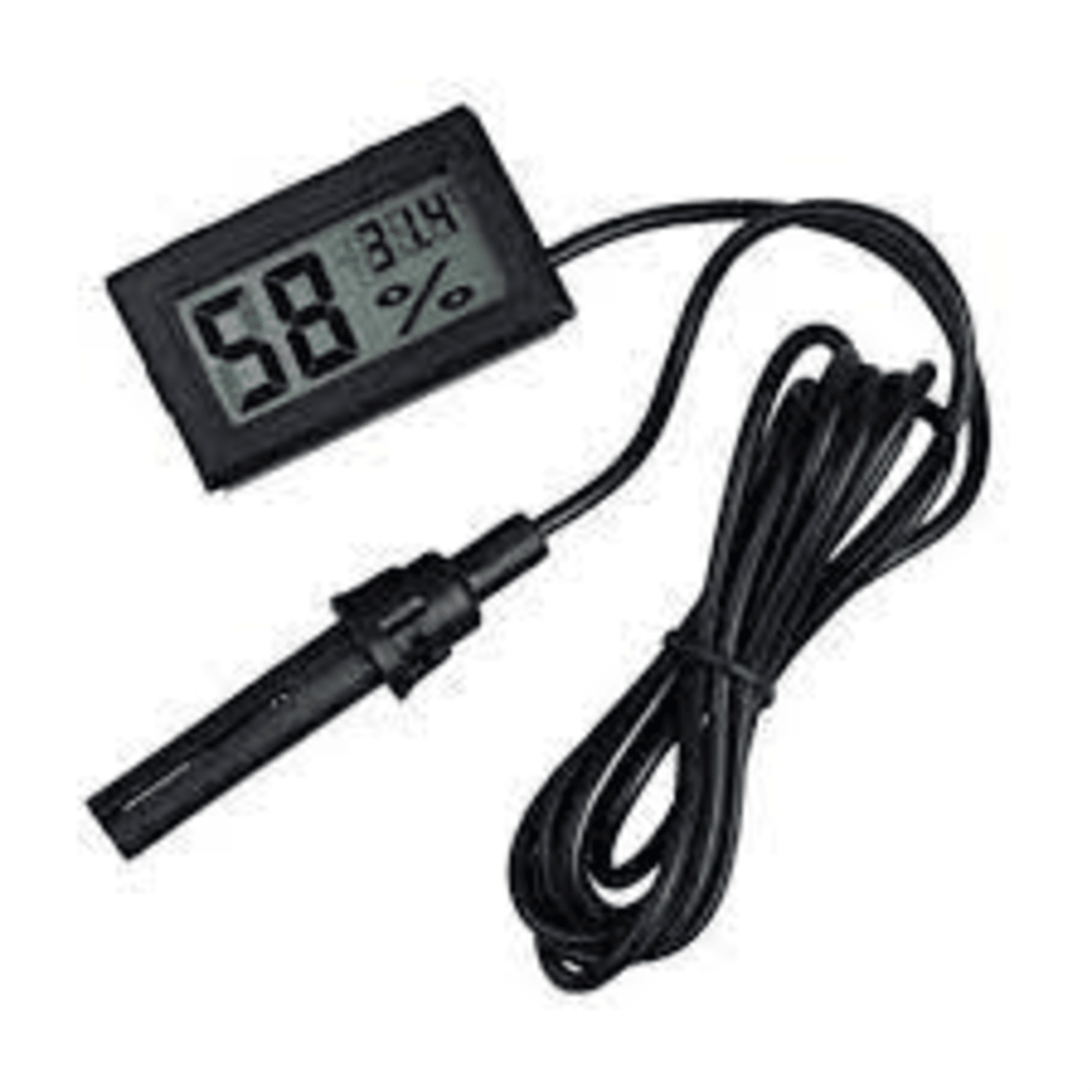 Mini Digital Thermometer Gauge with Probe LCD Display Temperature ...