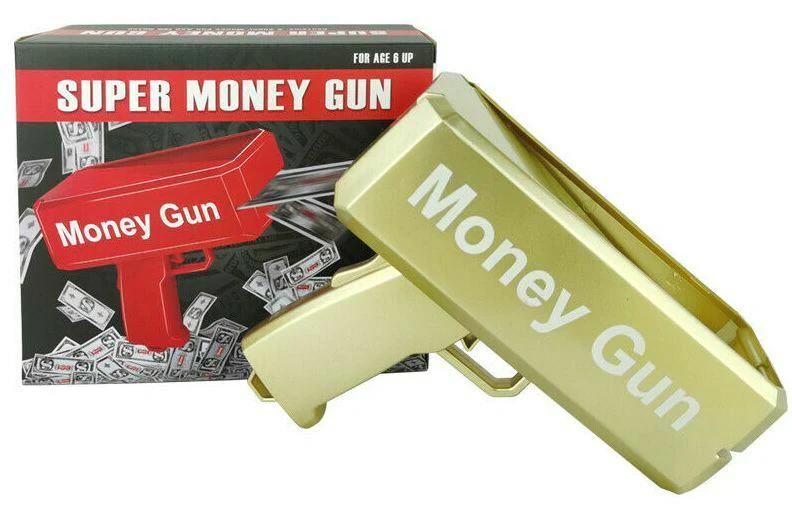 Rain Money Gun Paper Spary Machine Toy Gun Money Gun with 100 Pcs Play ...