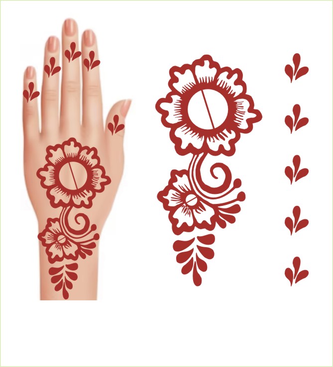 Mehndi Sticker, Henna Stencil | Daraz.pk