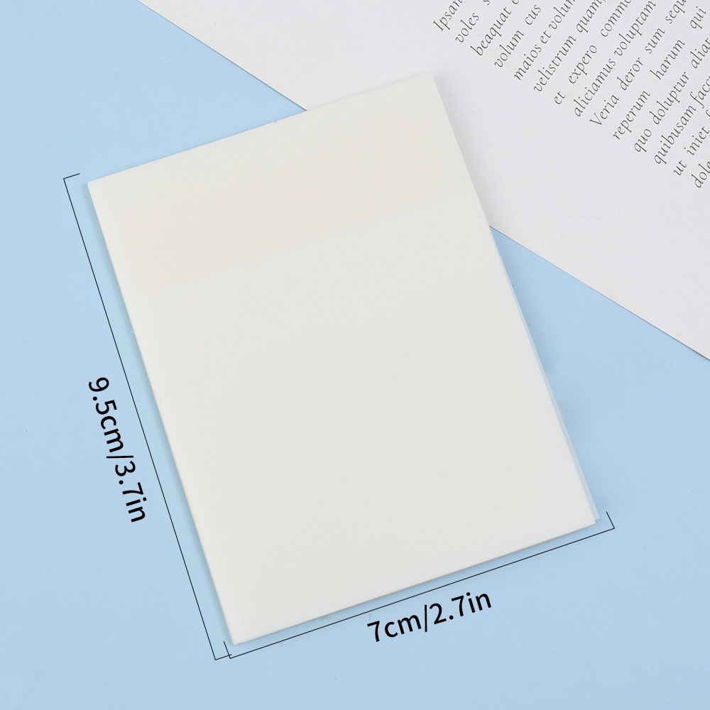 50Sheets Transparent Sticky Note Pads Waterproof Self-Adhesive Memo ...