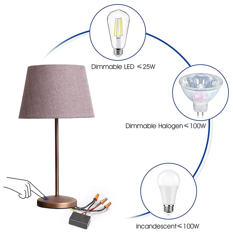 Touch Lamp Switch 6 Pack,Touch Lamp Control Module for Dimmable LED ...