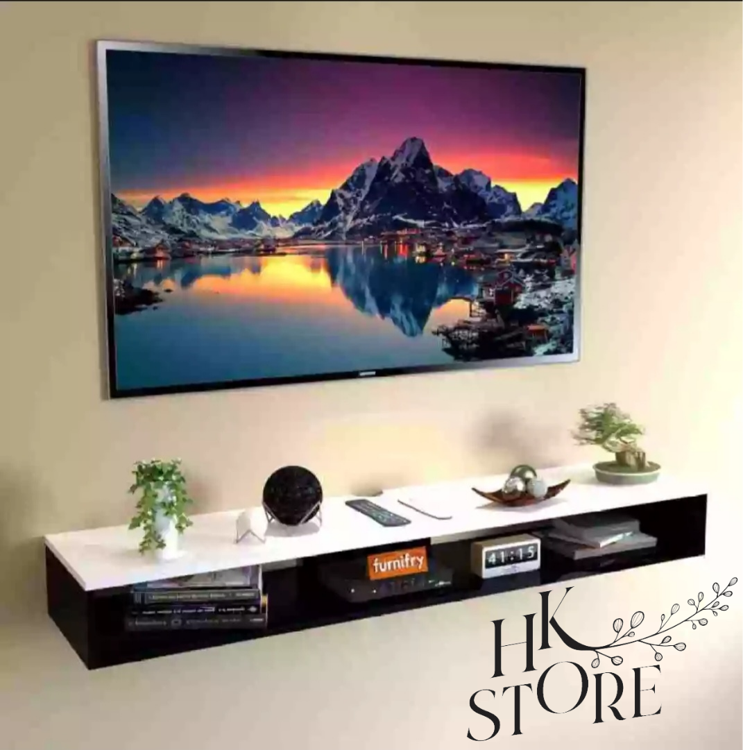 Led tv shelf Wall mounted Lcd racks Wall Mounted Media Console Floating ...