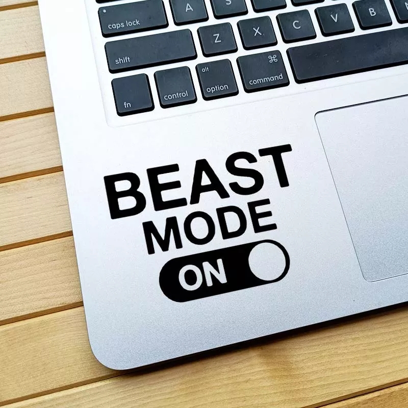 Beast Mode On Vinyl Decal Laptop Sticker, Laptop Stickers for Boys and ...