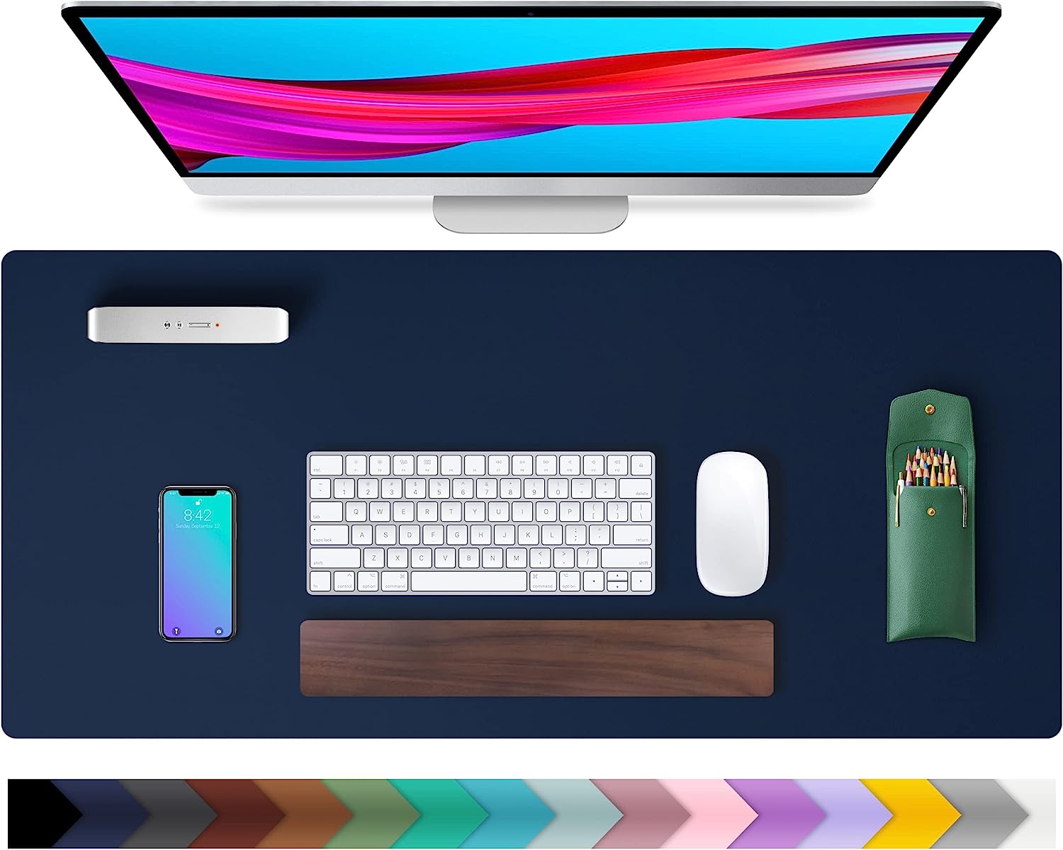 SIXZO PU Leather Desk Pad Leather Sheet, Laptop Mousepad, Keyboard ...