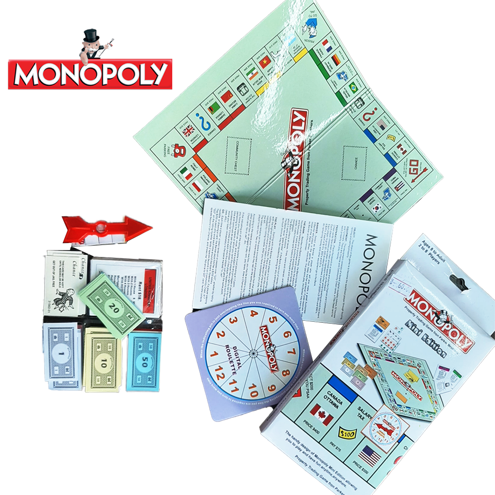 Monopoly Game Set Monopoly Mini Edition Monopolys Business Board Game ...