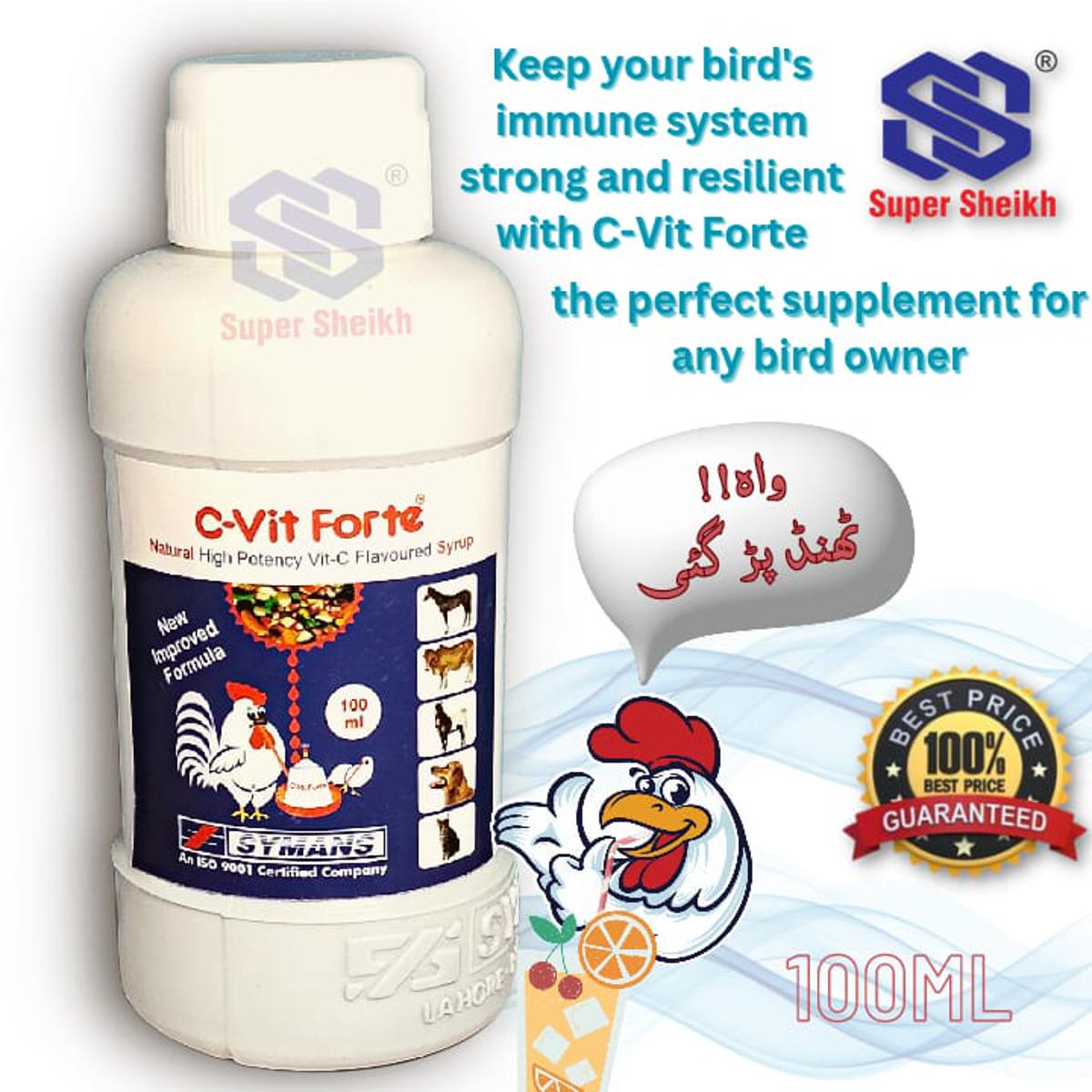 C Vit Forte 100ml Natural Vitamin C Syrup Electrolytes For Parrots ...