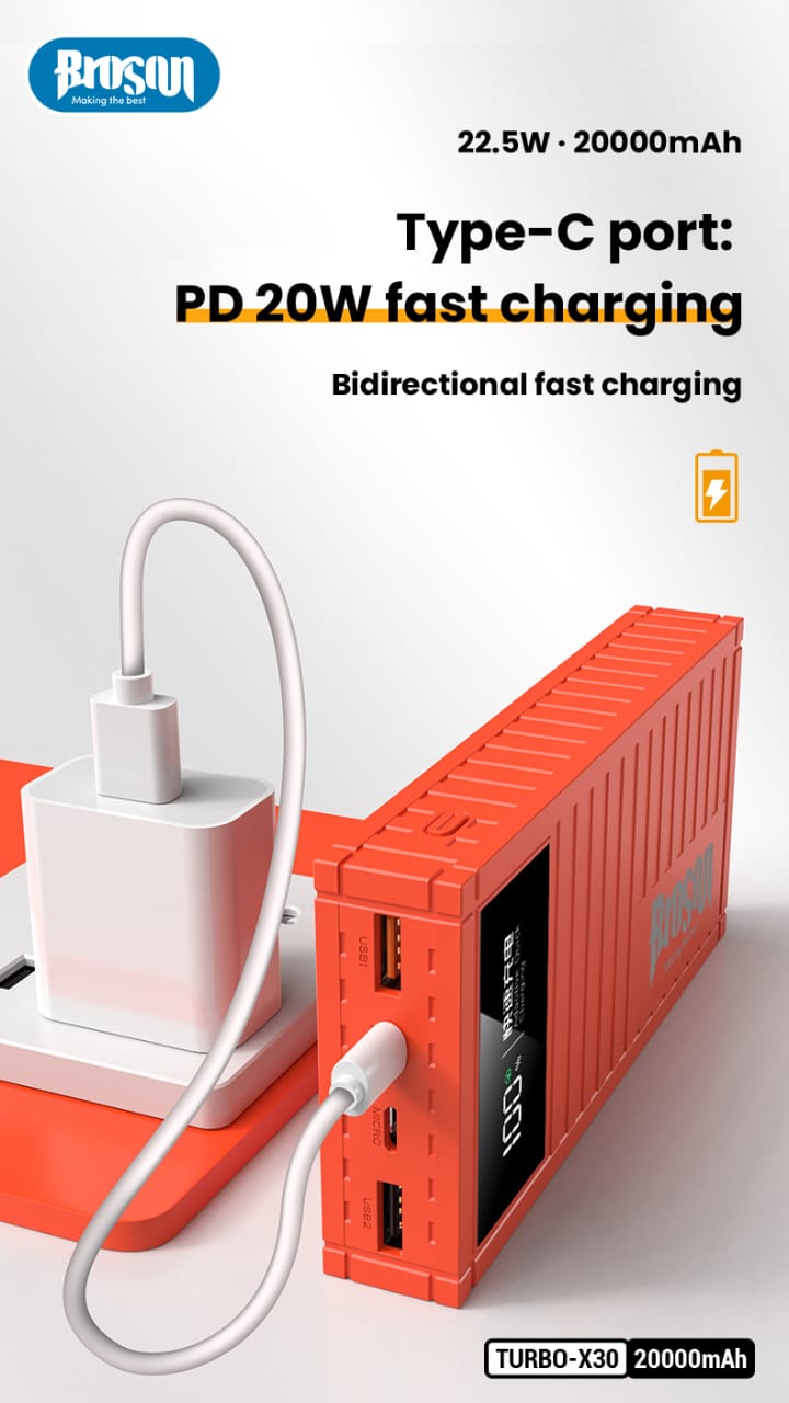 BROSON Power Bank 20000Mh Turbo-X30 22.2W Super Fast Charging | Daraz.pk