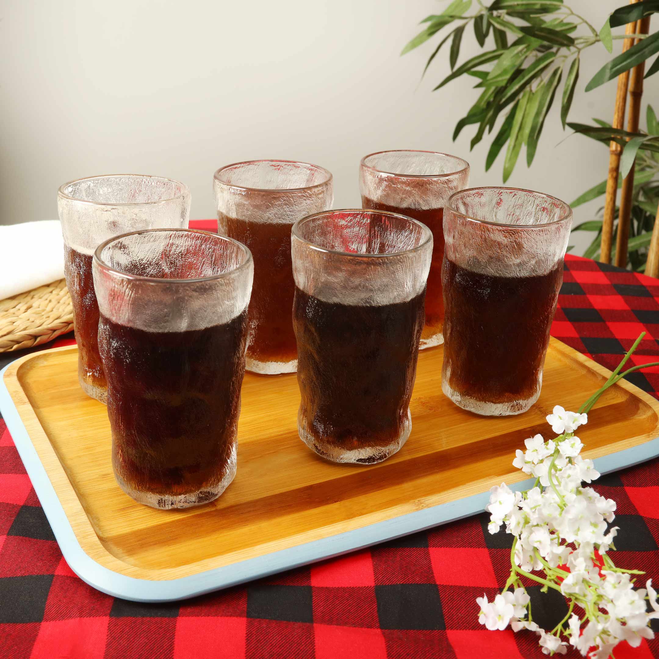 Elegant Frosted Aura Glass Set - Pack of 6 | Daraz.pk