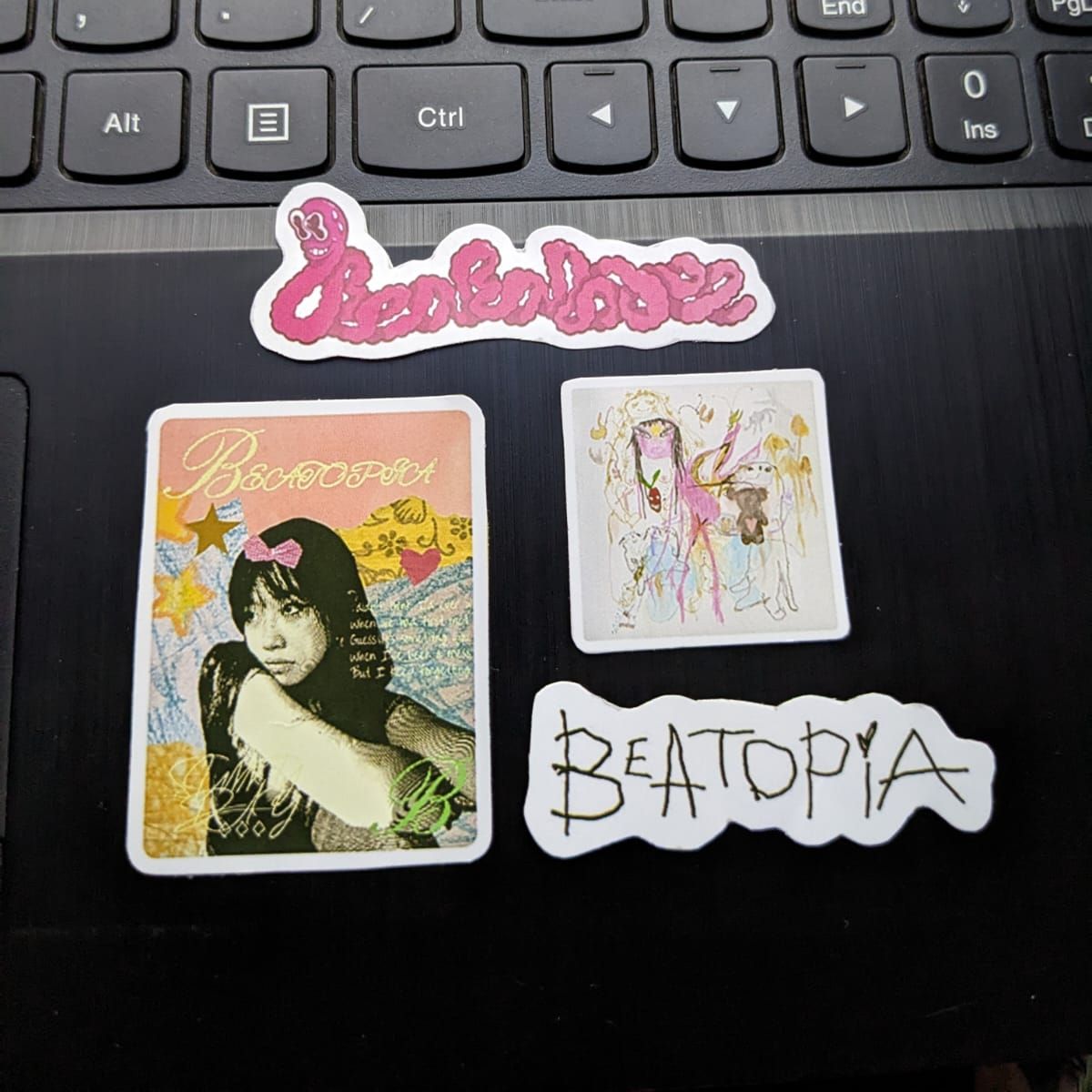 25pcs BEABOOBADEE sticker pack based on her albums beatopia fake it ...
