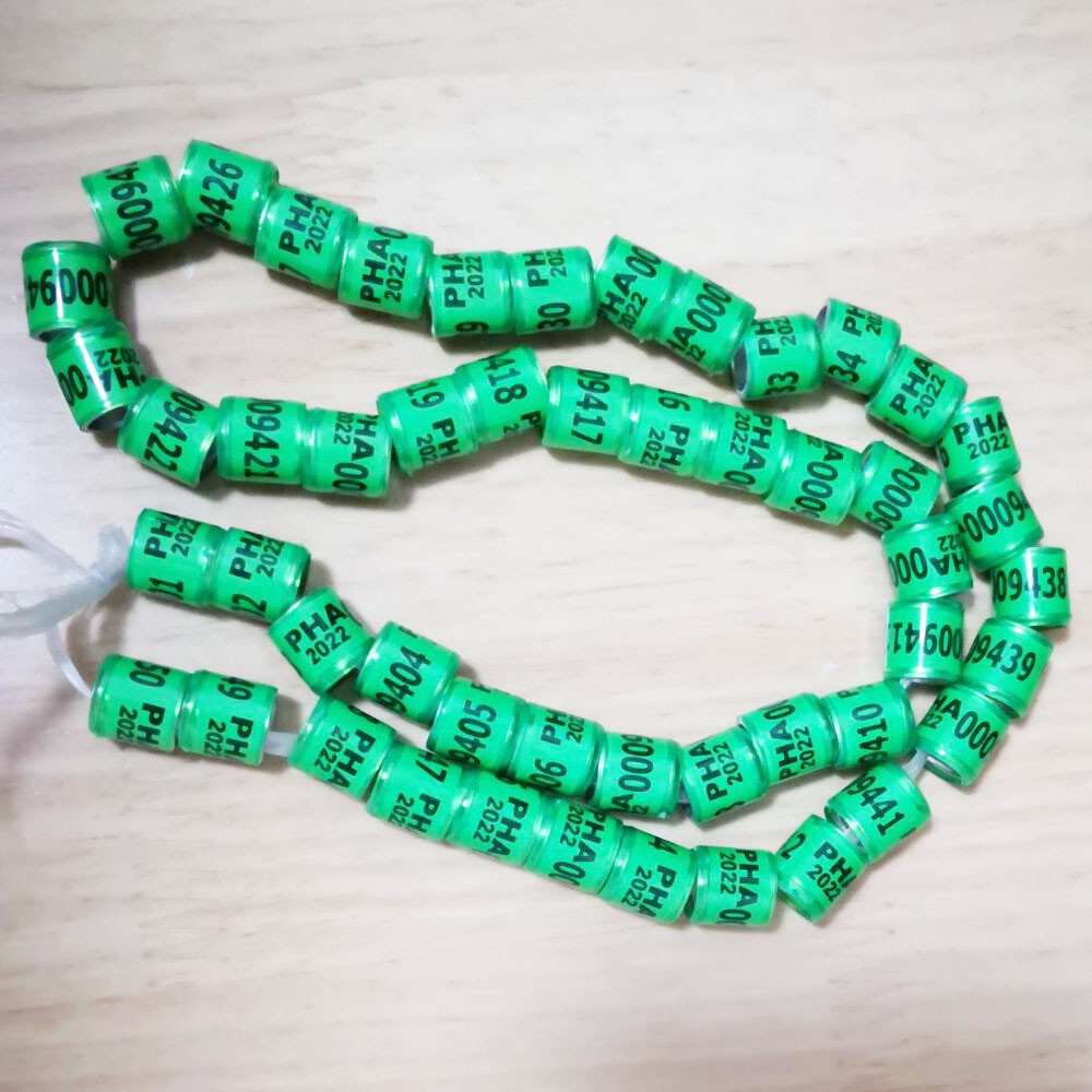 50 Pcs PHA Pigeon Foot Rings 2022 PHA Pigeons ring 10 Colors 8mm ...