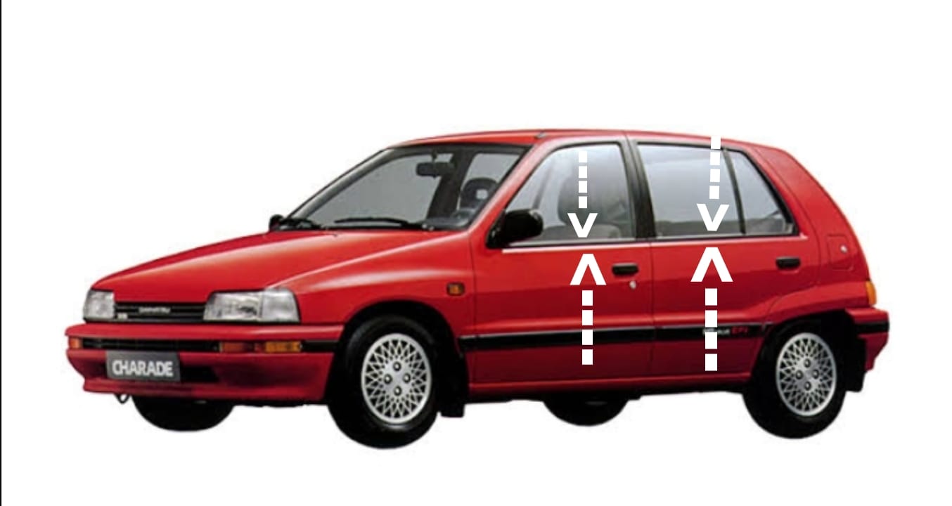 DIHATSU CHARADE 88 model | anda charade | weather strips | outer strips ...