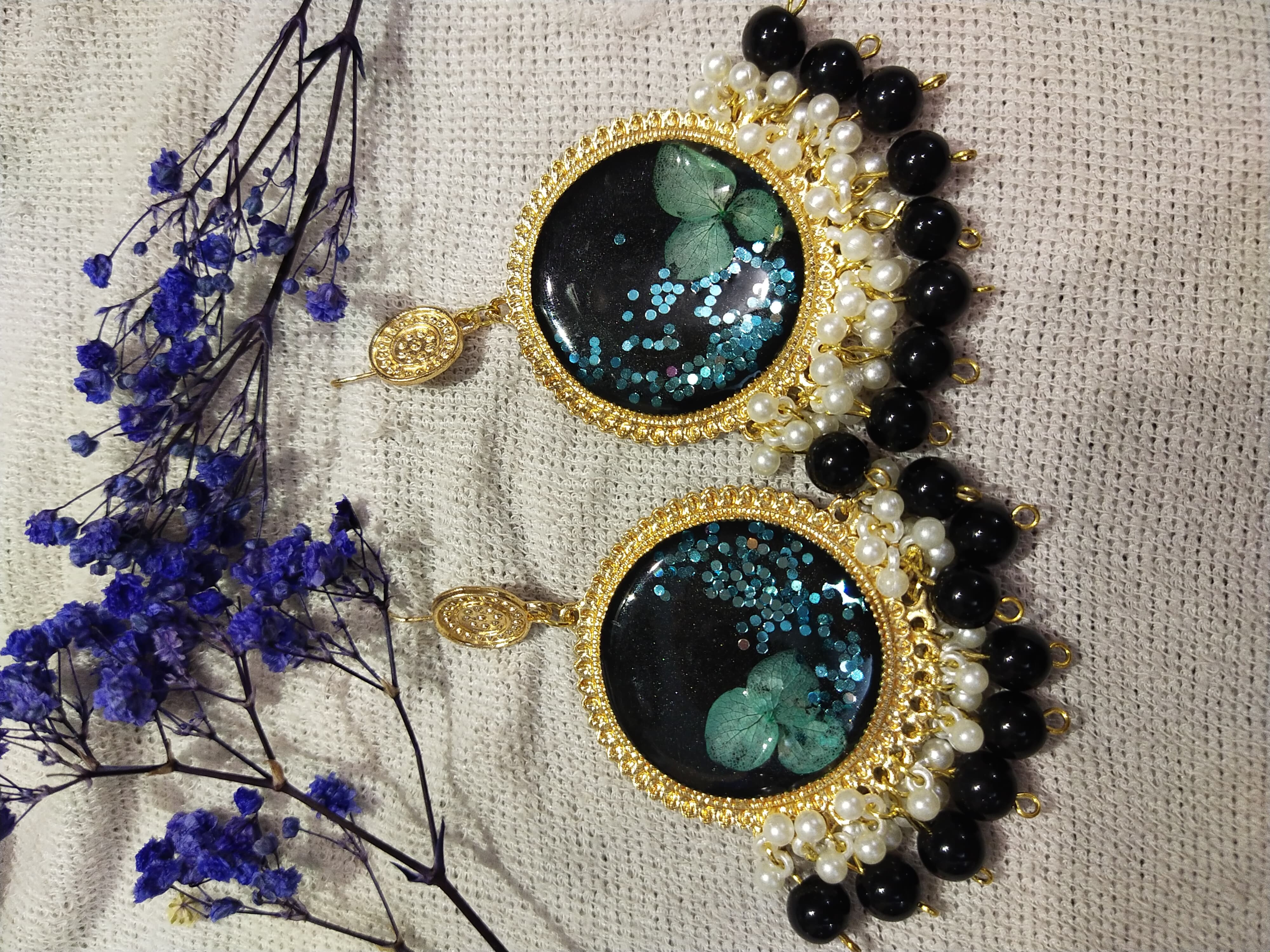 Handmade Resin Jumkha | Resin Jumkay | Resin Jumka Earrings for Girls ...