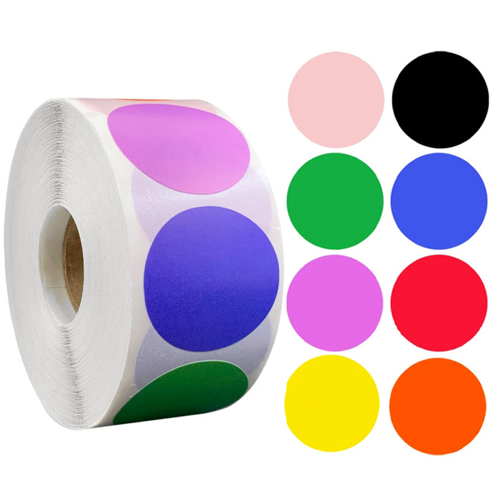 50-500pcs Round Chroma Labels Stickers Color Code Dot Labels Stickers ...