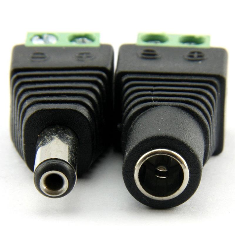 DC Power Jack Male and Female 5.5mm x 2.1mm CCTV Power Jack Adapter ...