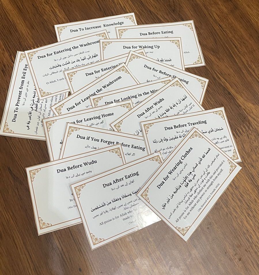 Basic Everyday Duas Stickers | 25 Pcs Islamic Dua Stickers for Kids ...