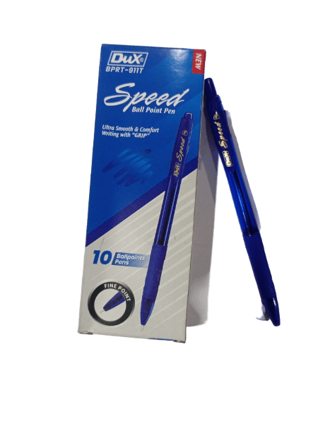 Dux Speed Ball Pen, Ballpoint Pen Cushion Grip - Pack of 10 Ball Point ...