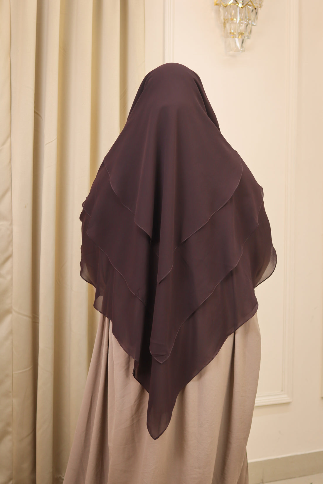 3 layers Khimar Abeerah | Ready to wear Hijab | Full naqab | Daraz.pk