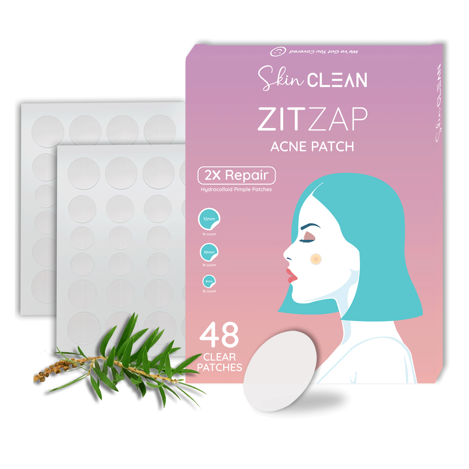 SKINCLEAN (48 Count) Pimple Patches Acne Hydrocolloid, Clear Blemish ...