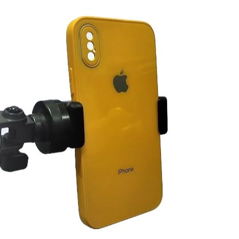 Luxury Hybrid for iP X / Xs Tempered Shine Back Glass Soft Silicone ...